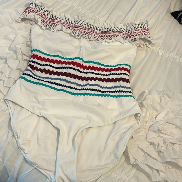 Red Carter | Swim | Red Carter White Off Shoulder Onepiece | Poshmark